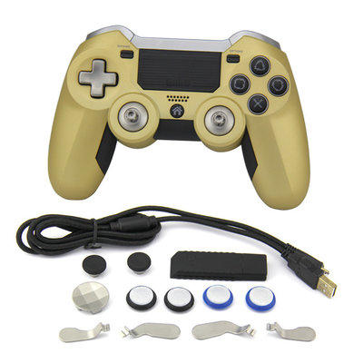 Elite Ps4 Wireless Joystick Non - Slip Surface Gold Color USB Cable Game Accessories
