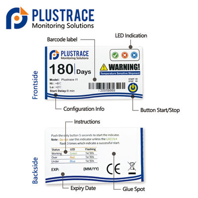 I1 Mini IP67 Waterproof Temperature sensor labels,Digital Temperature indicator.