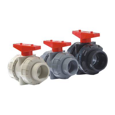 Pneumatic Actuated True Union PVC Double Union Plastic Ball Valve