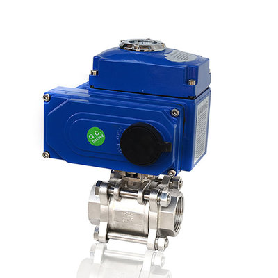 Electric Actuator DC24V AC220V Threaded Ends Motorized Ball Valve