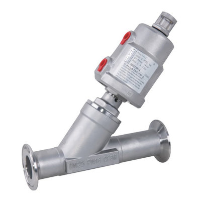 Tri-Clamp Ends Pneumatic Angle Seat Valve with PPS Actuator