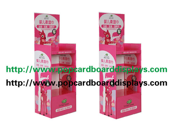 China Pink Promotional Cardboard Display Stand , Recyclable Nail Polish Boxes supplier