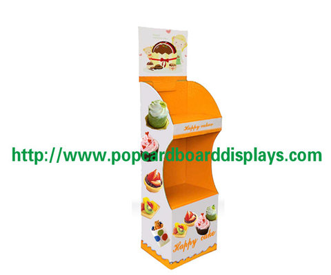 China Yellow 2 Layers cardboard pop display Stand , Retail Store displays supplier