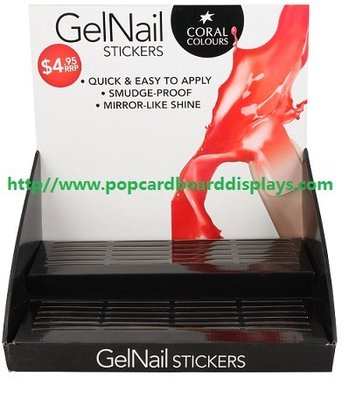 China Nail polish retail POP cardboard displays 2 tiers countertop display racks supplier