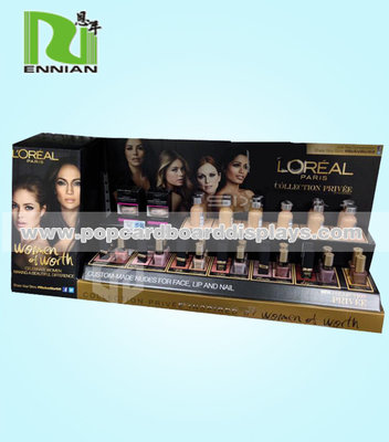 Fashionable POP Cardboard Displays , Cosmetic point of purchase counter displays supplier
