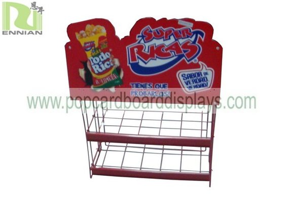 Free Standing Metal Wire Display Racks Snacks Display Stand Add Spaker / LCD supplier