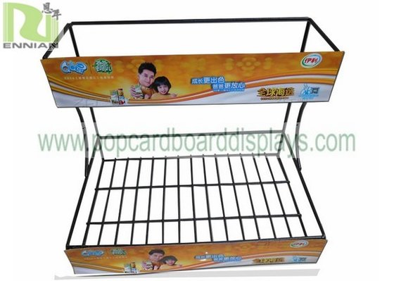 Free Standing Metal Wire Display Racks Snacks Display Stand Add Spaker / LCD supplier