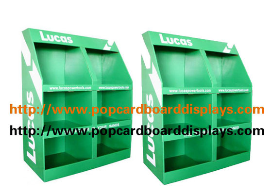 Unique Green Cosmetic Display Stand , Eco Friendly Cardboard Floor Displays supplier