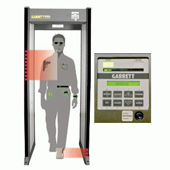 50 / 60Hz Door Frame Metal Detector Audible And Visual Alarms