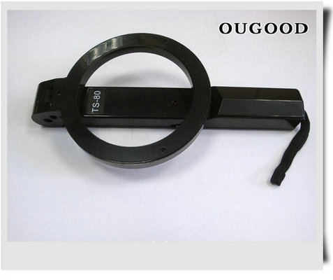 Black Portable Metal Detector Plastic Foldable For Railway Stations