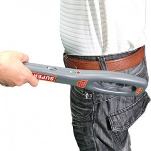 ABS Small Security Wand Metal Detector Black For Parcel Checking