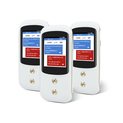Auto Speaker Voice Language Translator Device Smart Two Way 2.4 Inch Touch Screen