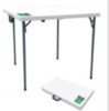 White Dining Portable Folding Table , Changing Height Skinny Folding Table