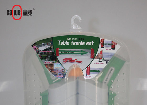 Green Kids Table Tennis Set , Waterproof On The Go Ping Pong Travel Set