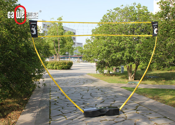 Outdoor Leisure Folding Badminton Set With Freestanding Base Portable Lightweight
