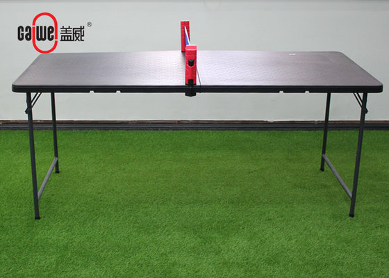 Adjustable Plastic Folding Tables Portable Plastic Kitchenware Black Color