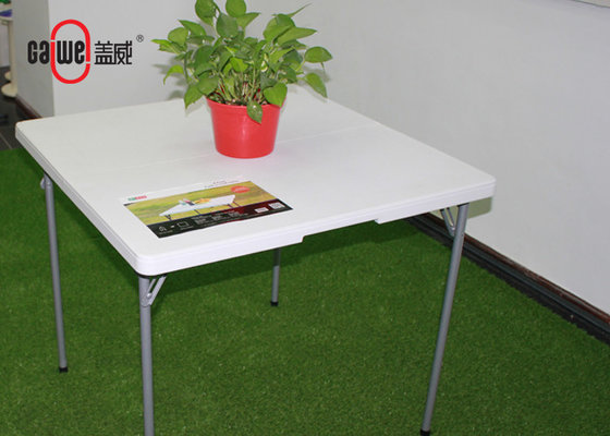 Square HDPE Plastic Folding Tables Changing Height Sturdy For Picnic / BBQ