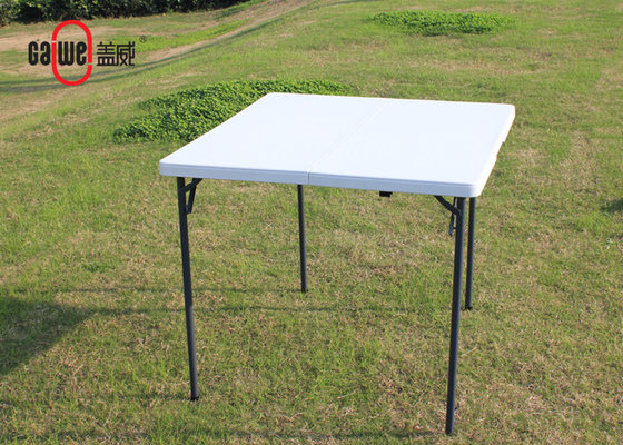 Lightweight Long Plastic Folding Table For Balcony Durable Withe Color