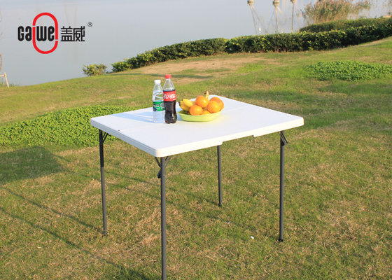 Lightweight Long Plastic Folding Table For Balcony Durable Withe Color