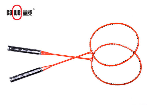 Gym / Playground Light Weight Badminton Racket Red Color Weather Resistant
