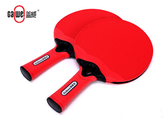 Red Rubber Tabletop Table Tennis Set Waterproof High Performance For Outside