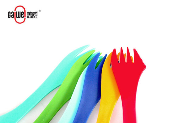 Disposable 3 In 1 Fork Spoon Knife , Food Standard Combination Four Tined Fork