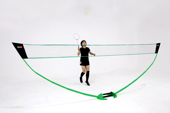 Travel PP / PC Folding Badminton Set with Freestanding Base Portable Removable