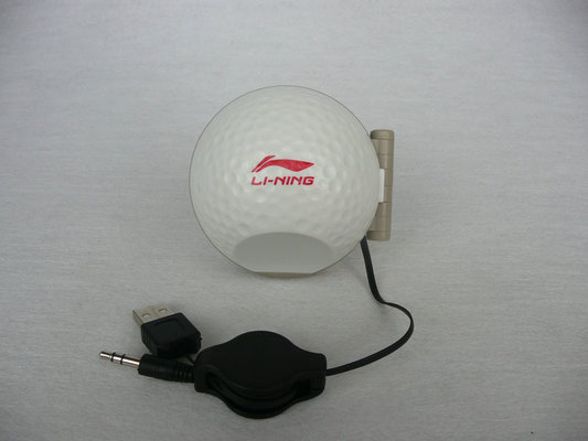 Golf Ball Speaker / Mini Promotion Ball Speaker For 3.5mm Audio Device / Laptop Computer / Laptop
