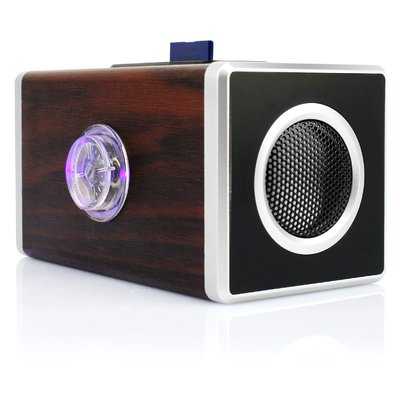Colorful light Stereo Audio Wooden Speaker With USB MP3, FM Radio