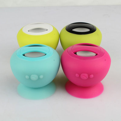 Suction Portable Iphone Bluetooth Speaker With Color Led Light