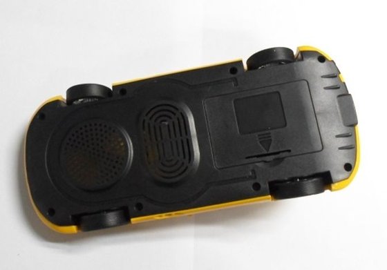 Yellow Car Shape Portable Speakers For Laptops With MP3 / MP4 Player
