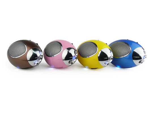 TF card Portable Speakers With SD Card And LED lights For Computer