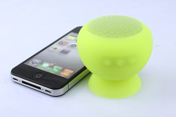 Silicone Sucking Cup Portable Iphone Bluetooth Speaker With Led Indicator