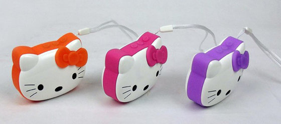 Lovely Hello Kitty Portable Speakers For Cell Phones With FM Radio