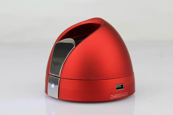 Red Oval Bluetooth Portable Speakers For Cell Phones Hi-Fi Stereo