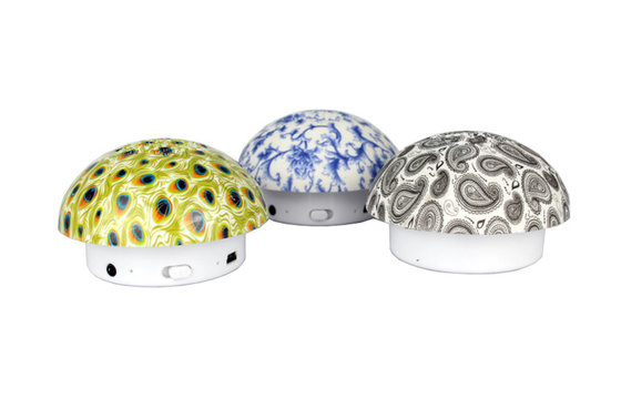 Hand Free Bluetooth Stereo Speaker DC5V For iPad , Mushroom Speaker