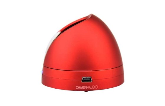 Red Oval Bluetooth Portable Speakers For Cell Phones Hi-Fi Stereo