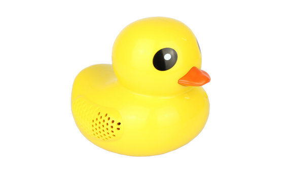 Little Yellow Duck Shape Portable Iphone Bluetooth Speakers With ABS Plastic