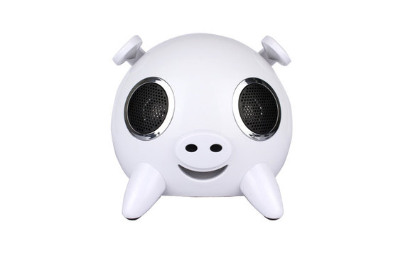Bluetooth 2.1 Portable Speakers With Sd Card White Color For Laptop