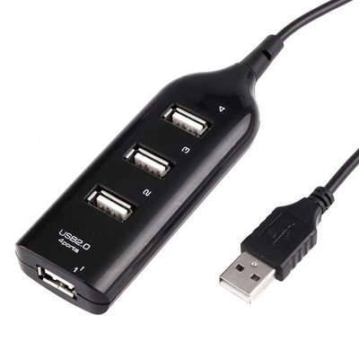 High Speed 4 Port USB 2.0 Hub for PC Notebook Laptop Computer Accessories