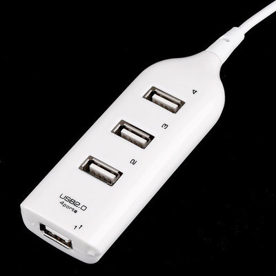 High Speed 4 Port USB 2.0 Hub for PC Notebook Laptop Computer Accessories