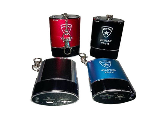 Portable Red Wireless Cell Phone Speakers , Mini Music Speaker With Micro SD / TF