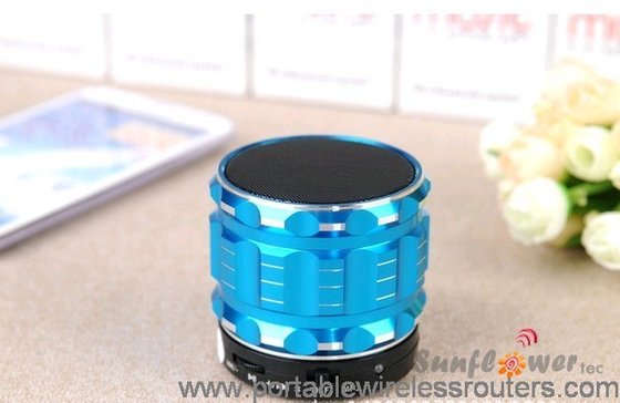 TF card AUX audio Travel Hands Free Bluethooth Speaker with Shinning Metal Case