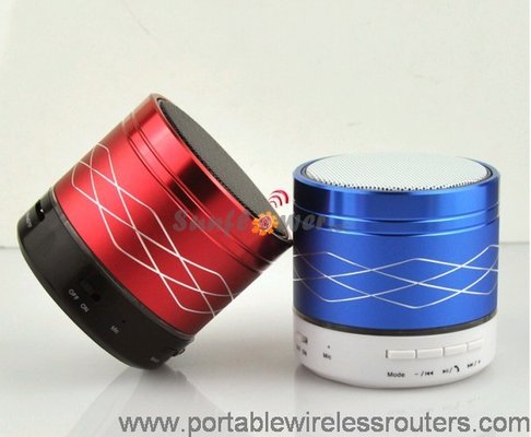 Metal Jacket Mini Bluethooth Speaker with Dual Ring LED colorful marquees