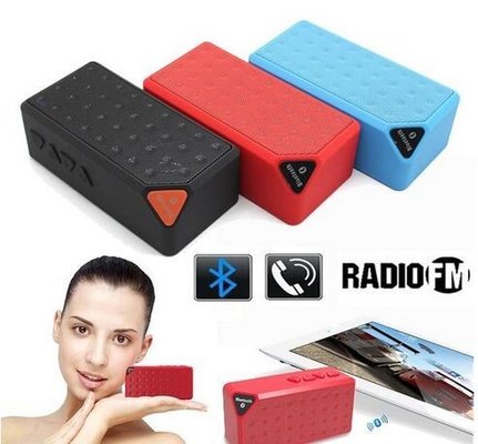 X3 Mini Wireless Bluetooth Speaker HIFI Car Handfree Mic TF USB FM Micro SD Loud Subwoofer