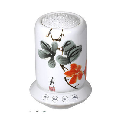 Elegant Active Ceramic Stereo Bluetooth Speakers 3.7V / 600mAh Li Battery for Mobile Phone