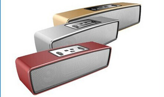 Wireless Hifi Metal Square Portable Bluetooth Stereo Speakers for Smartphone / Laptop