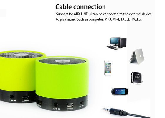 Smart Phone Small Wireless Portable Bluetooth Speaker With FM Radio / TF Card