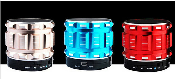 Metal Steel Portable Wireless Mini Bluetooth Speaker With FM Radio Support SD Card