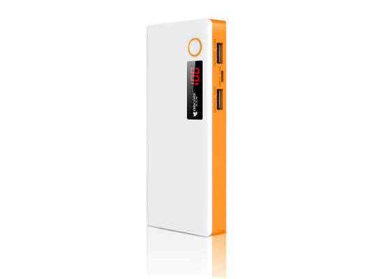 Camera / Cell Phone white Portable 18650 Power Bank With LED Light Indicator